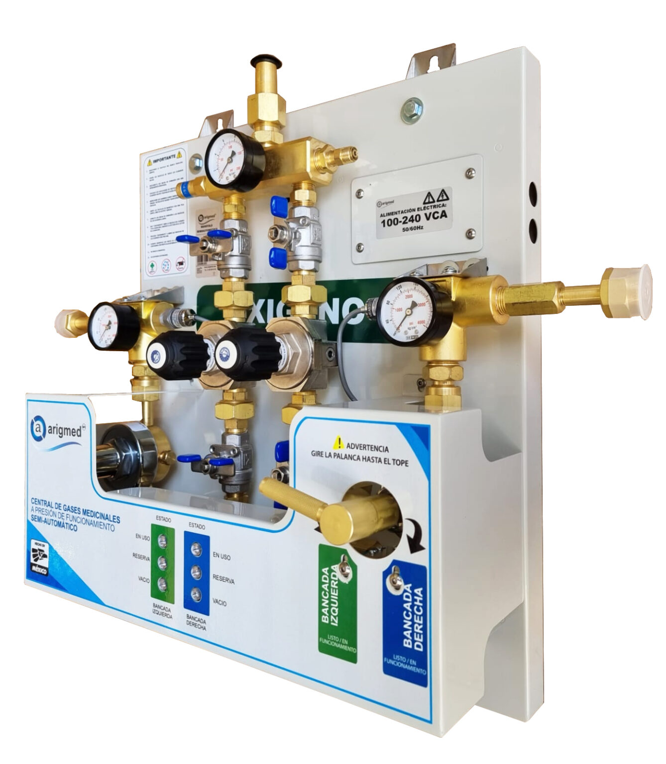 Central semi-automática para cilindros tipo Médico (Manifold) – arigmed